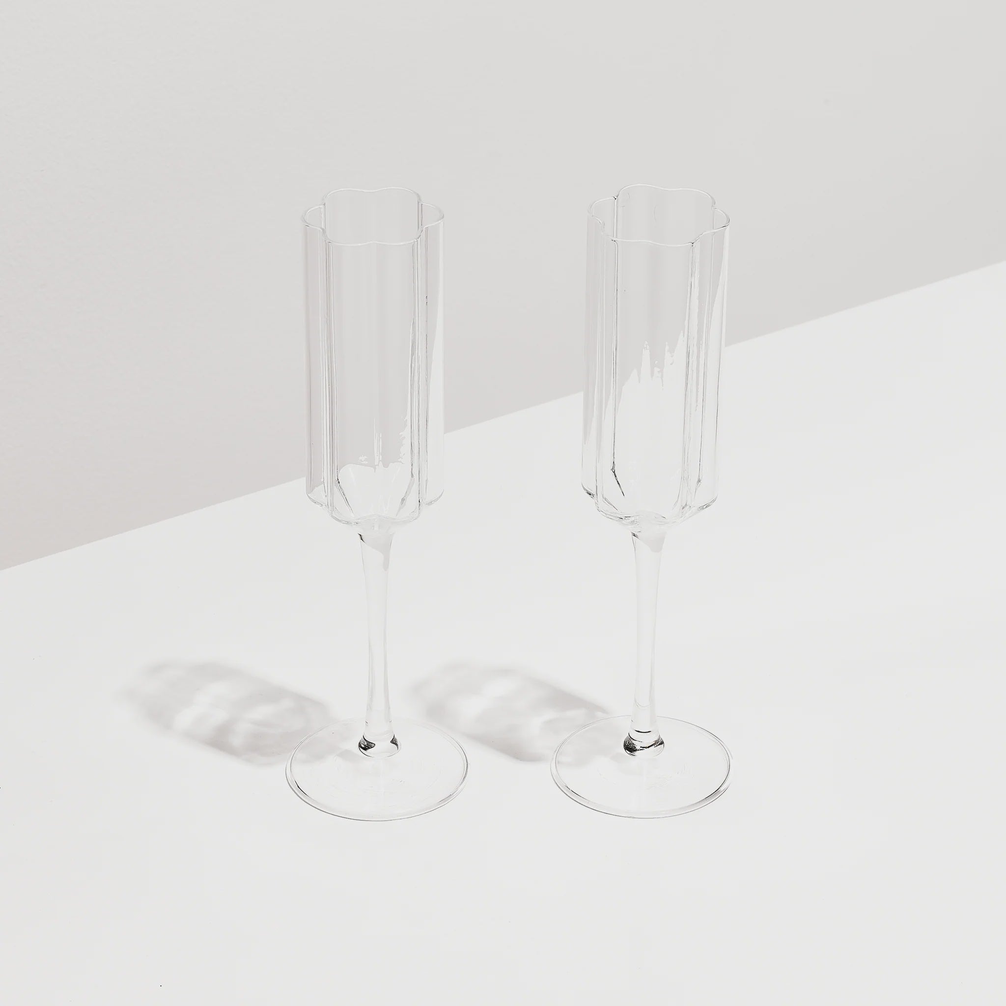 Wave Flute Clear- Set of 2 – Marlbro House