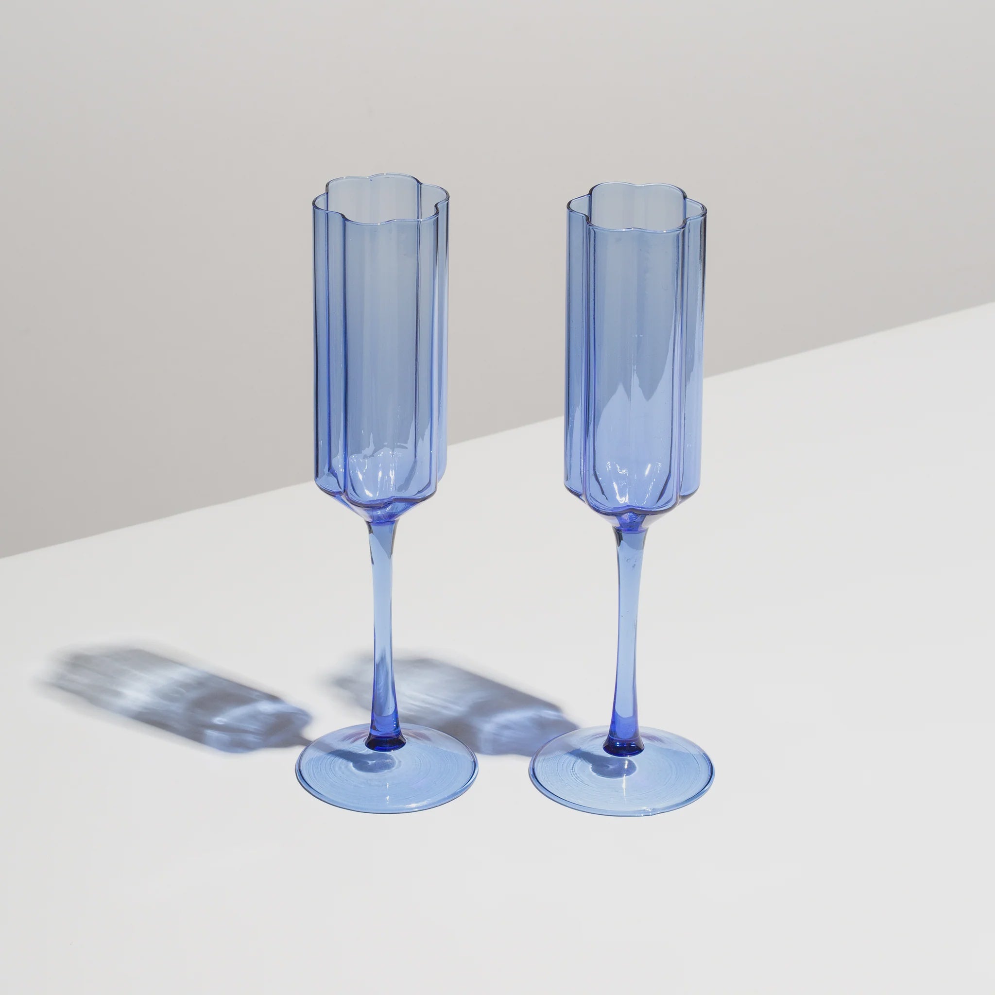 Wave Flute Blue- Set of 2 – Marlbro House