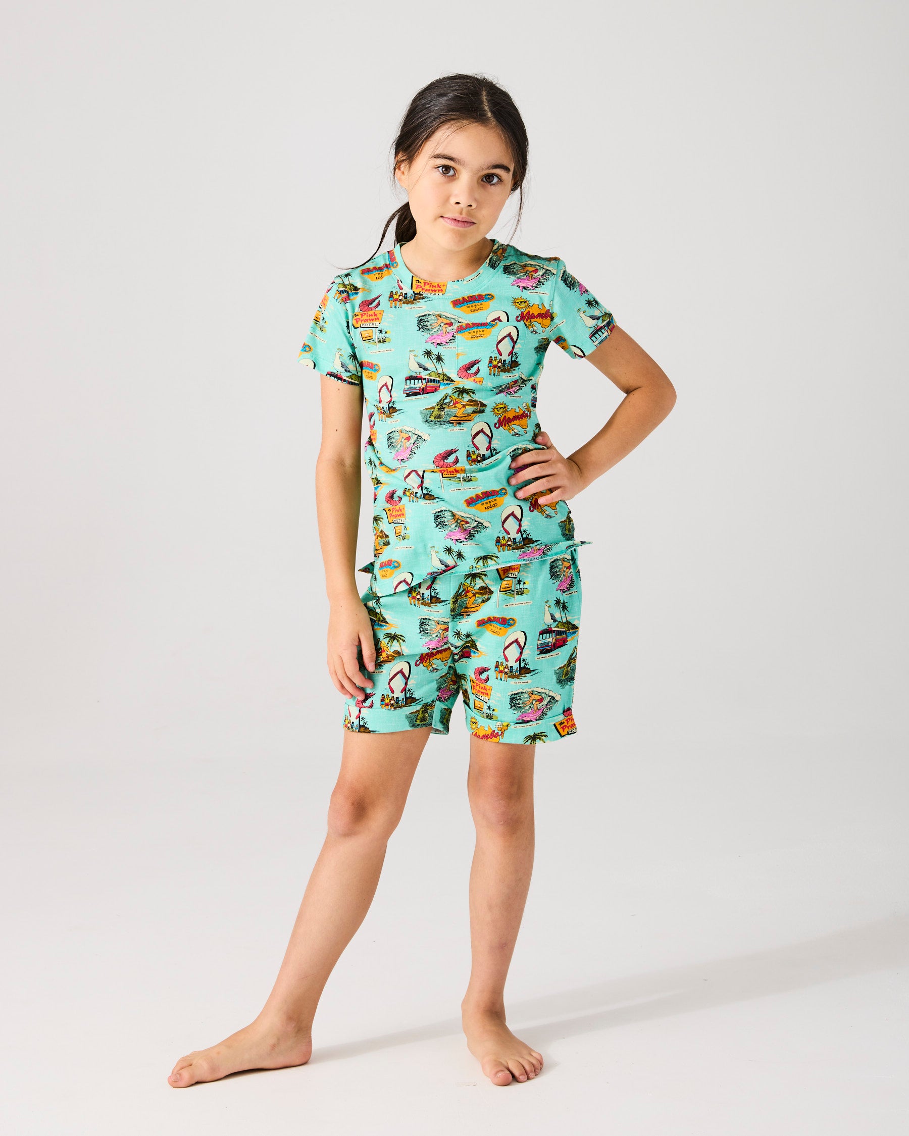 Kip&Co x Mambo Mambo World Kids Organic Cotton Short Sleeve Tee & Shor ...