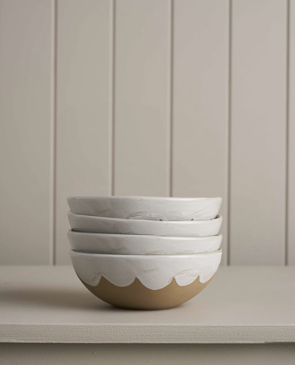 Snow Scallop Breakfast in Bed- 4PK Bowls – Marlbro House