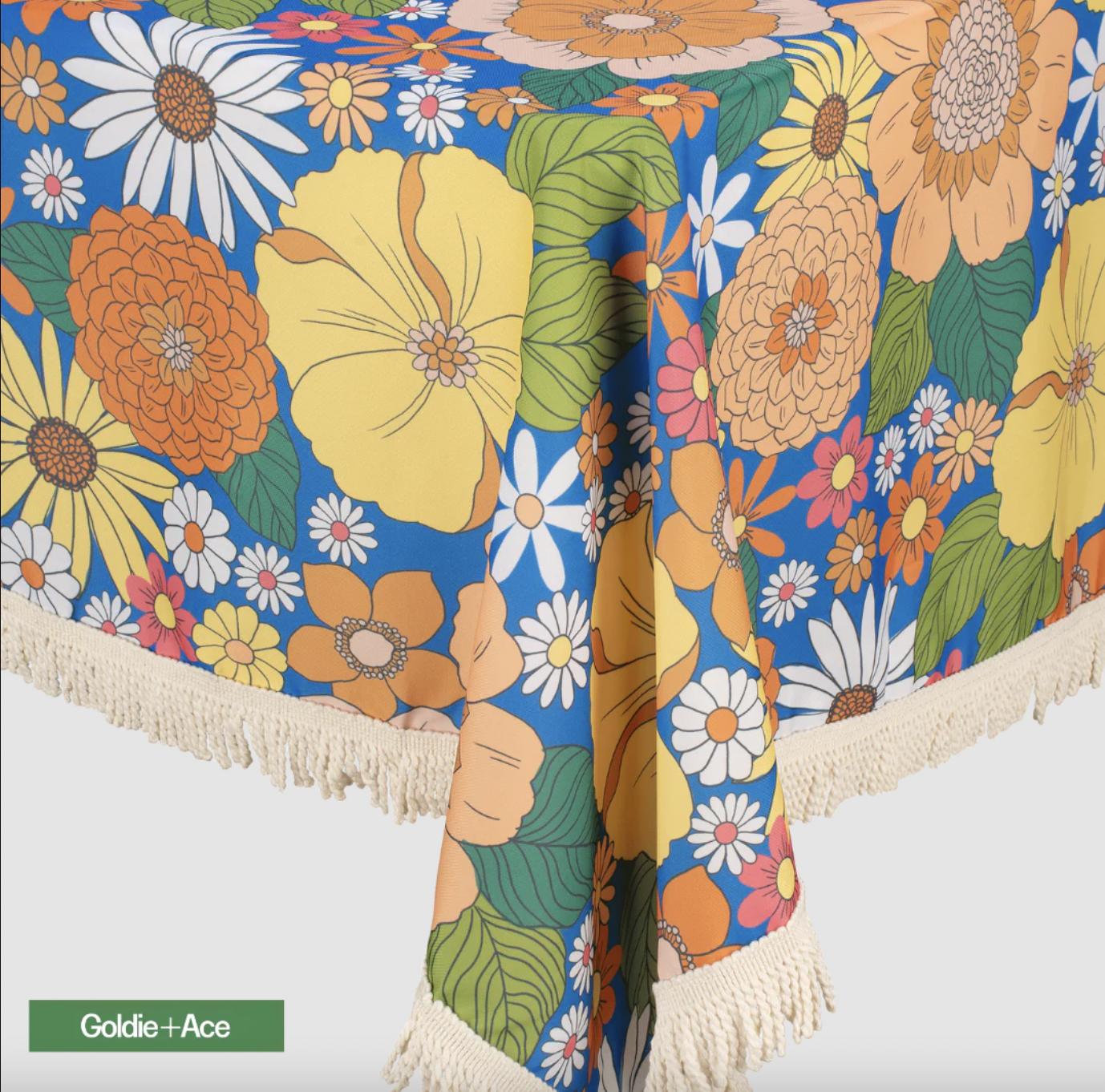 Goldie & Ace x Kollab Zoe Floral Fringed Tablecloth – Marlbro House